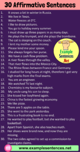 30 Affirmative Sentences, Affirmative Sentences Examples List - Example ...