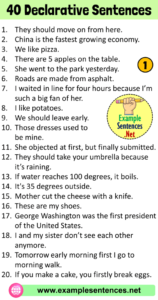 40 Example of Declarative Sentence, Definition and Example Sentences ...