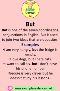 But in a Sentence, Definiton and Example Sentences - Example Sentences