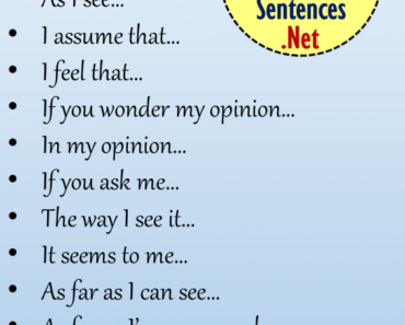Speaking Sentences Archives - Example Sentences